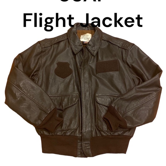 Jackets & Coats | Authentic Usaf Flight Pilot Jacket Vintage Military ...